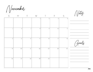 November 2023 Calendars - 50 FREE Printables | Printabulls