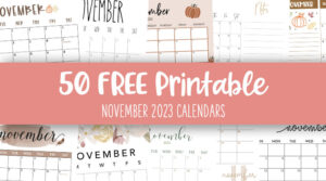 November 2023 Calendars - 50 FREE Printables | Printabulls