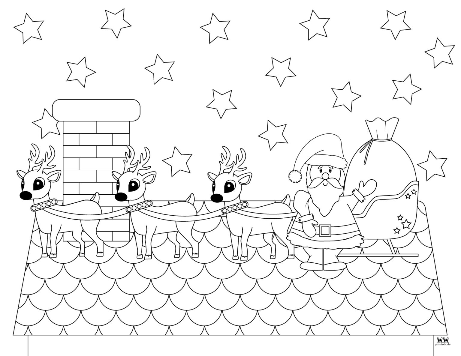 Reindeer Coloring Pages - 30 FREE Printable Pages | Printabulls