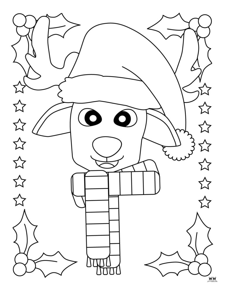Reindeer Coloring Pages - 30 FREE Printable Pages | Printabulls