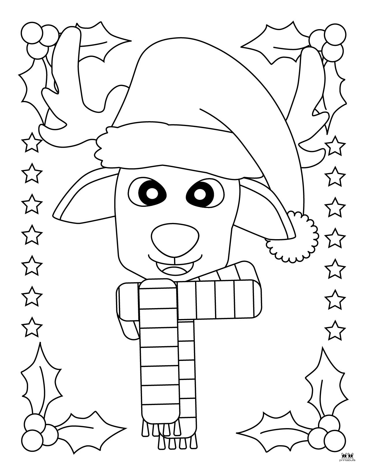 Reindeer Coloring Pages - 30 FREE Printable Pages | Printabulls