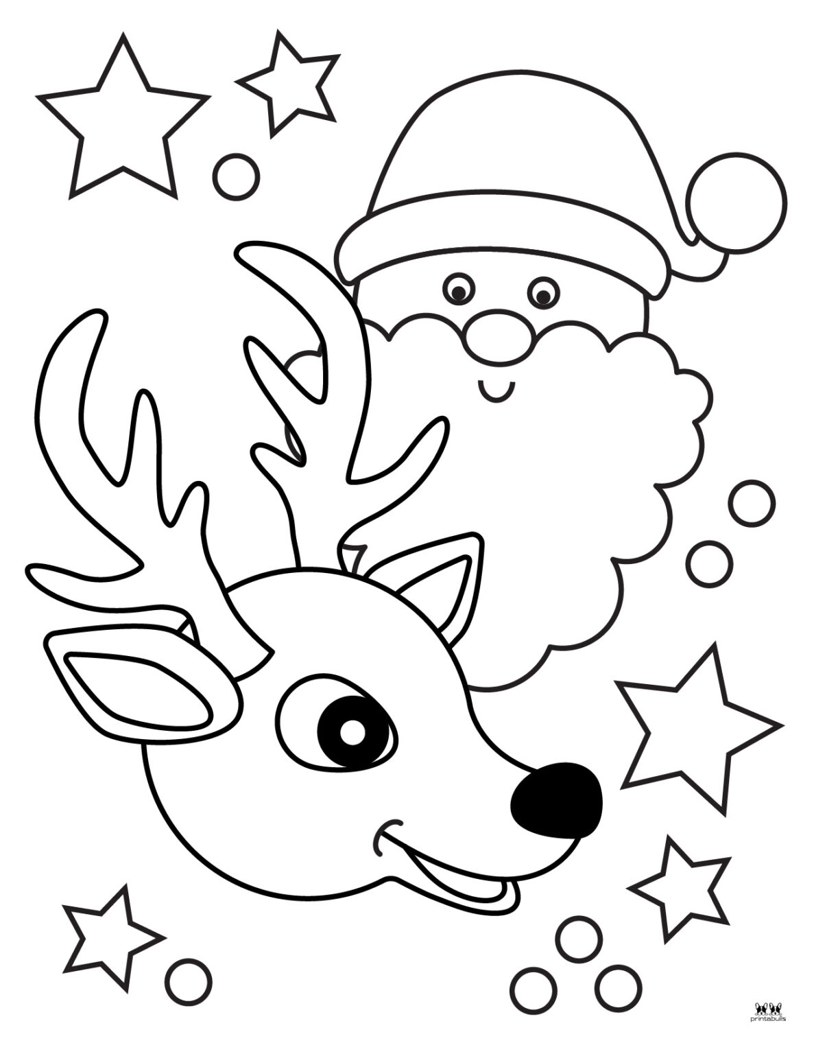 Reindeer Coloring Pages - 30 FREE Printable Pages | Printabulls