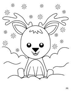 Reindeer Coloring Pages - 30 FREE Printable Pages | Printabulls