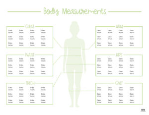Body Measurement Charts - FREE Printables | Printabulls