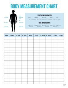 Body Measurement Charts - FREE Printables - PrintaBulk