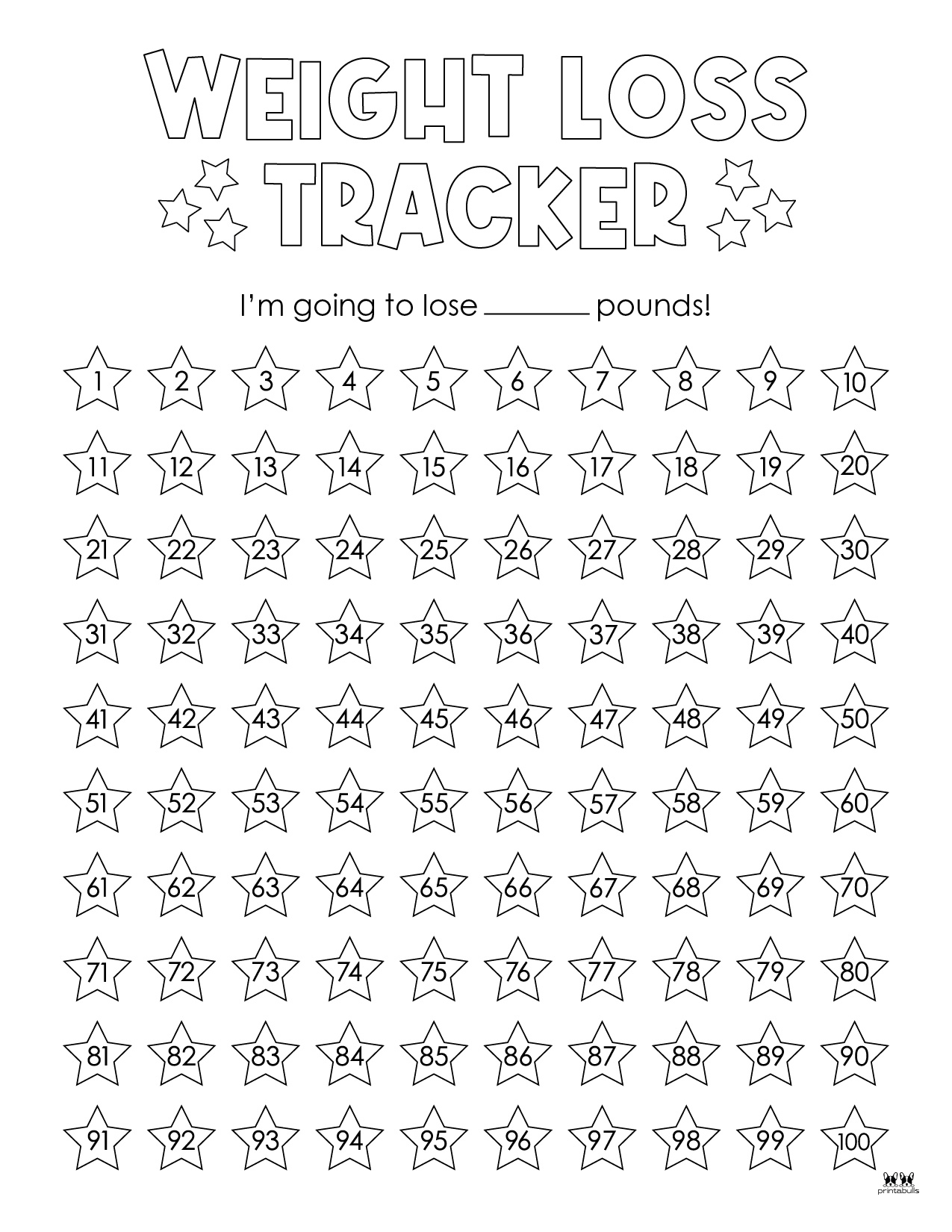 Weight Loss Trackers 29 FREE Printables Printabulls