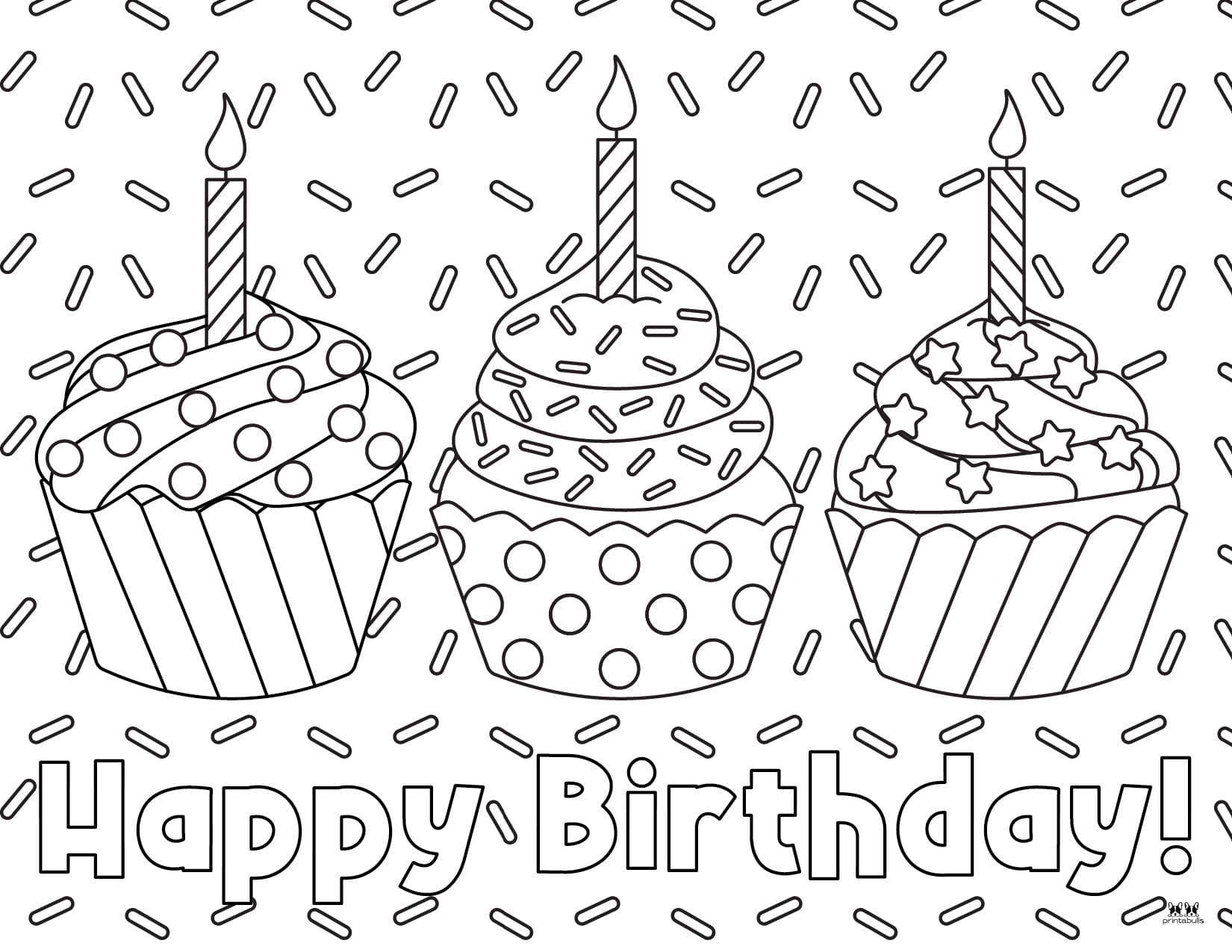 Cupcake Coloring Pages - 25 FREE Printables | Printabulls