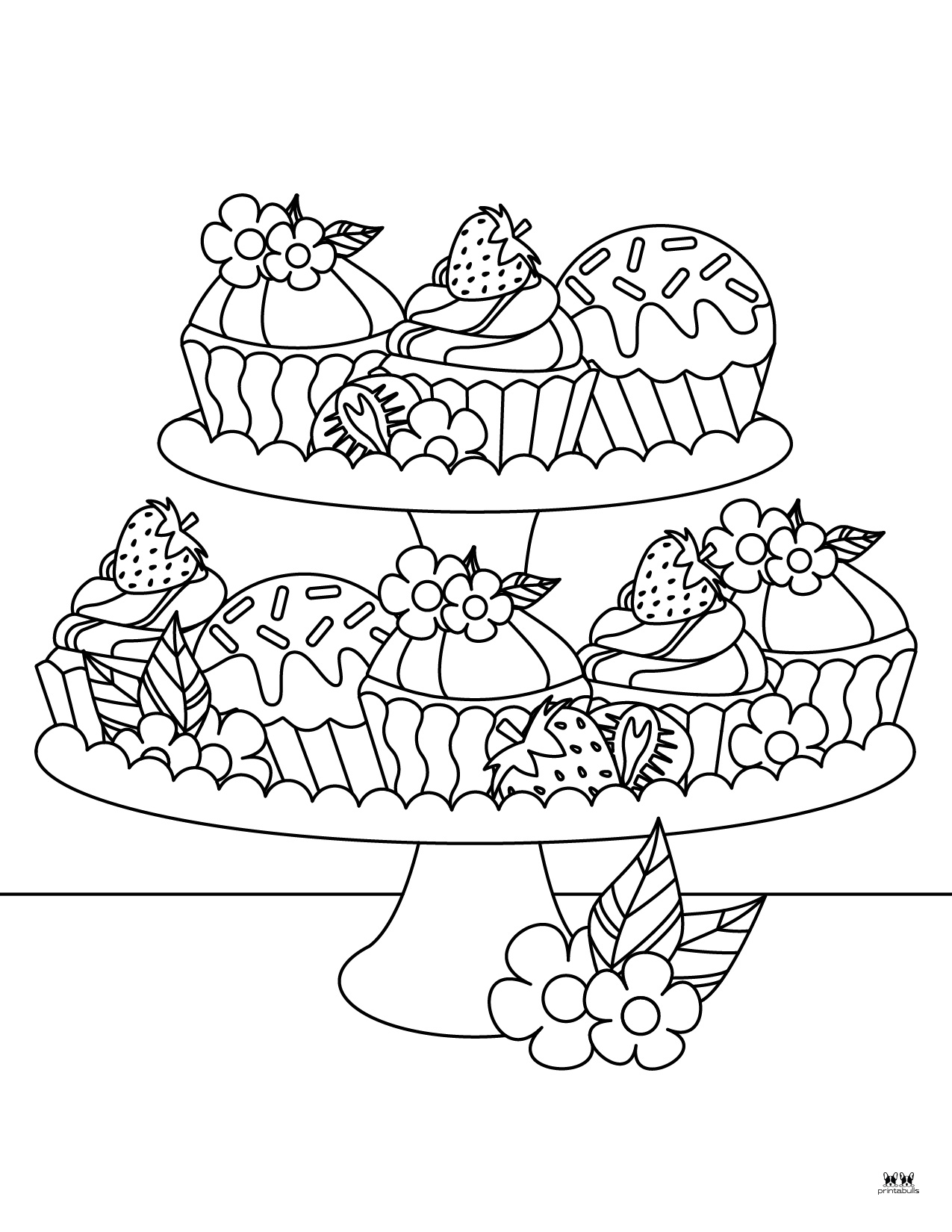 Cupcake Coloring Pages - 25 FREE Printables | Printabulls