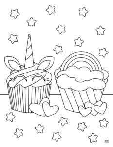Cupcake Coloring Pages - 25 FREE Printables | Printabulls