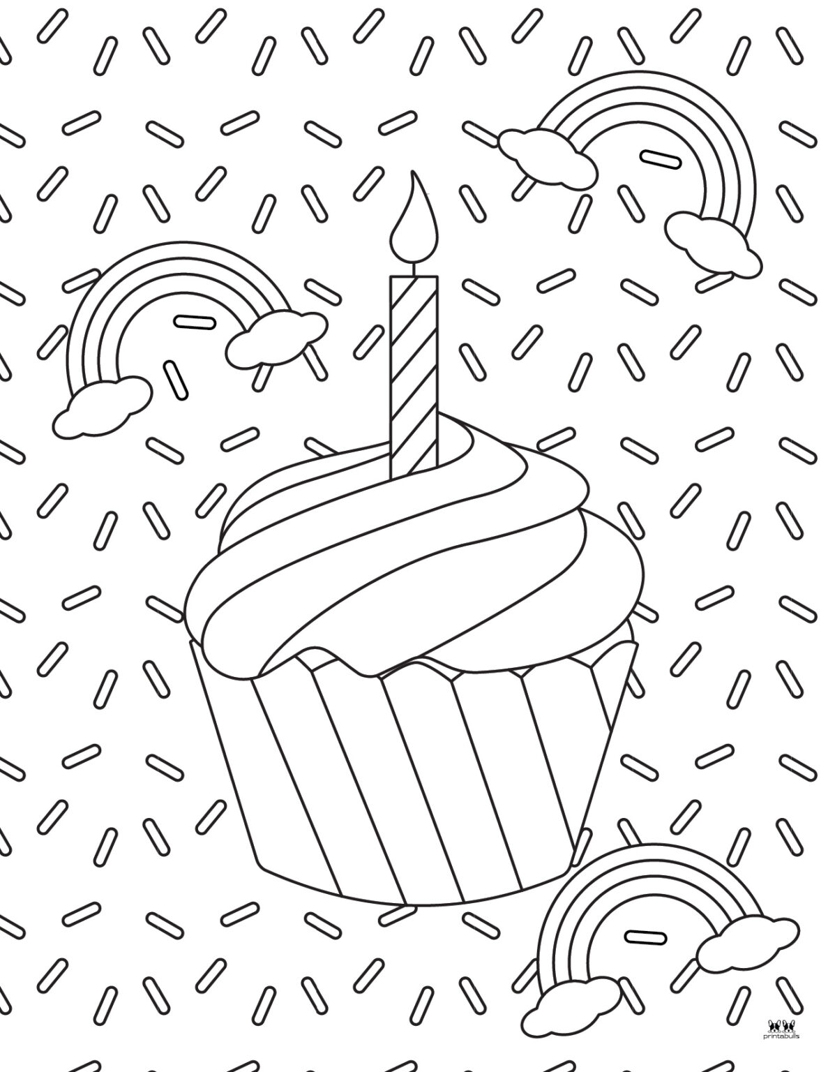 Cupcake Coloring Pages - 25 FREE Printables | Printabulls