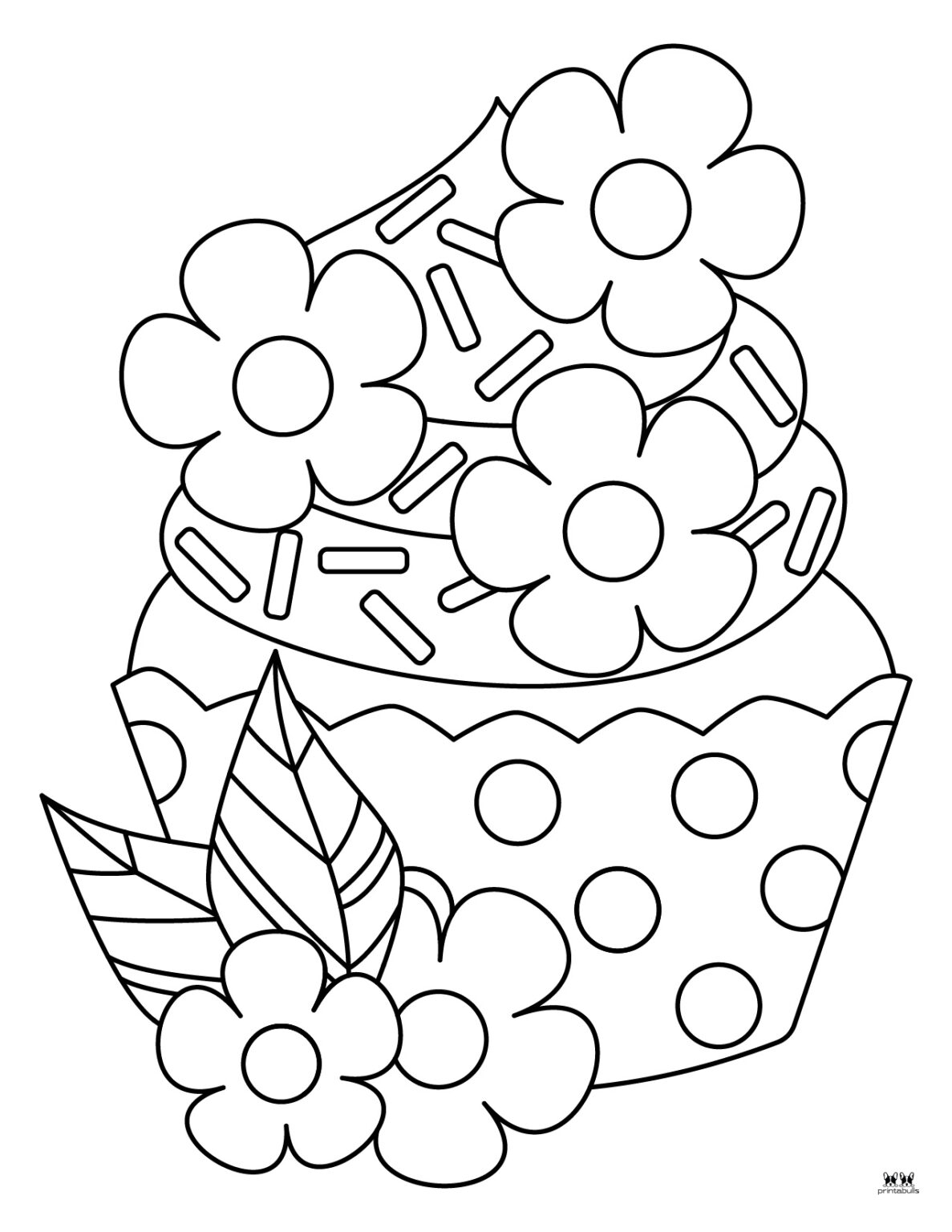 Cupcake Coloring Pages - 25 FREE Printables | Printabulls