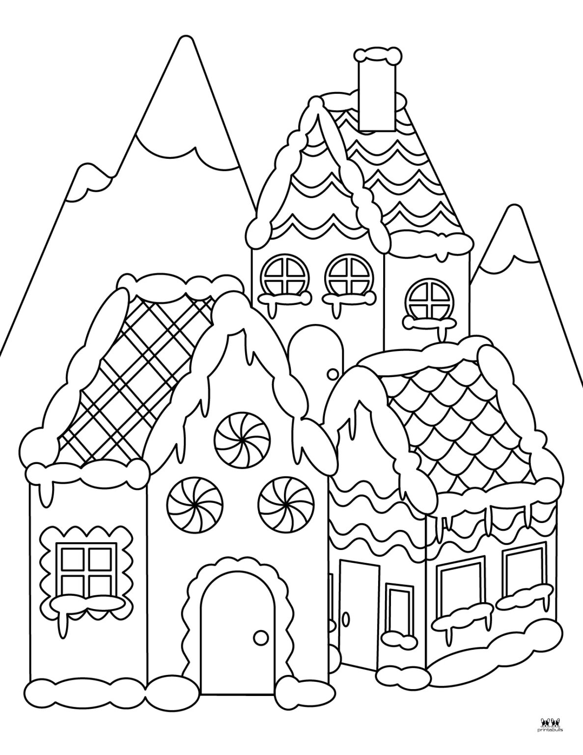 Gingerbread House Coloring Pages - 25 FREE Pages | Printabulls
