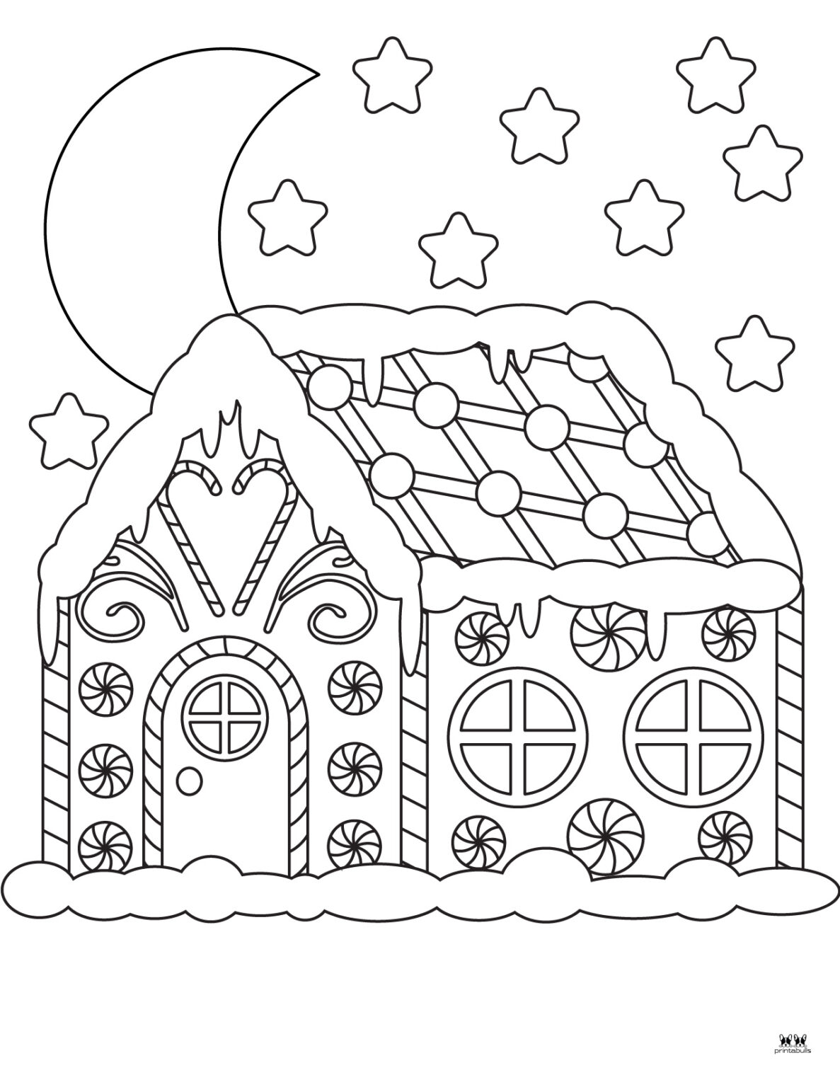 Gingerbread House Coloring Pages - 25 FREE Pages | Printabulls
