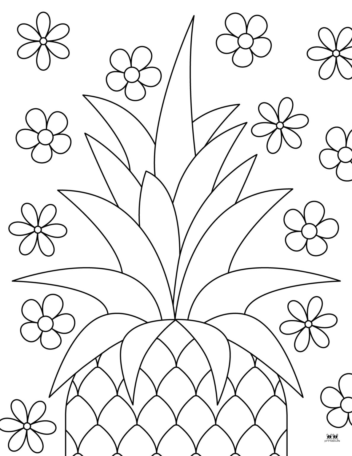 Pineapple Coloring Pages - 25 FREE Pages | Printabulls