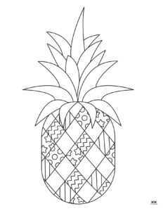 Pineapple Coloring Pages - 25 FREE Pages | Printabulls