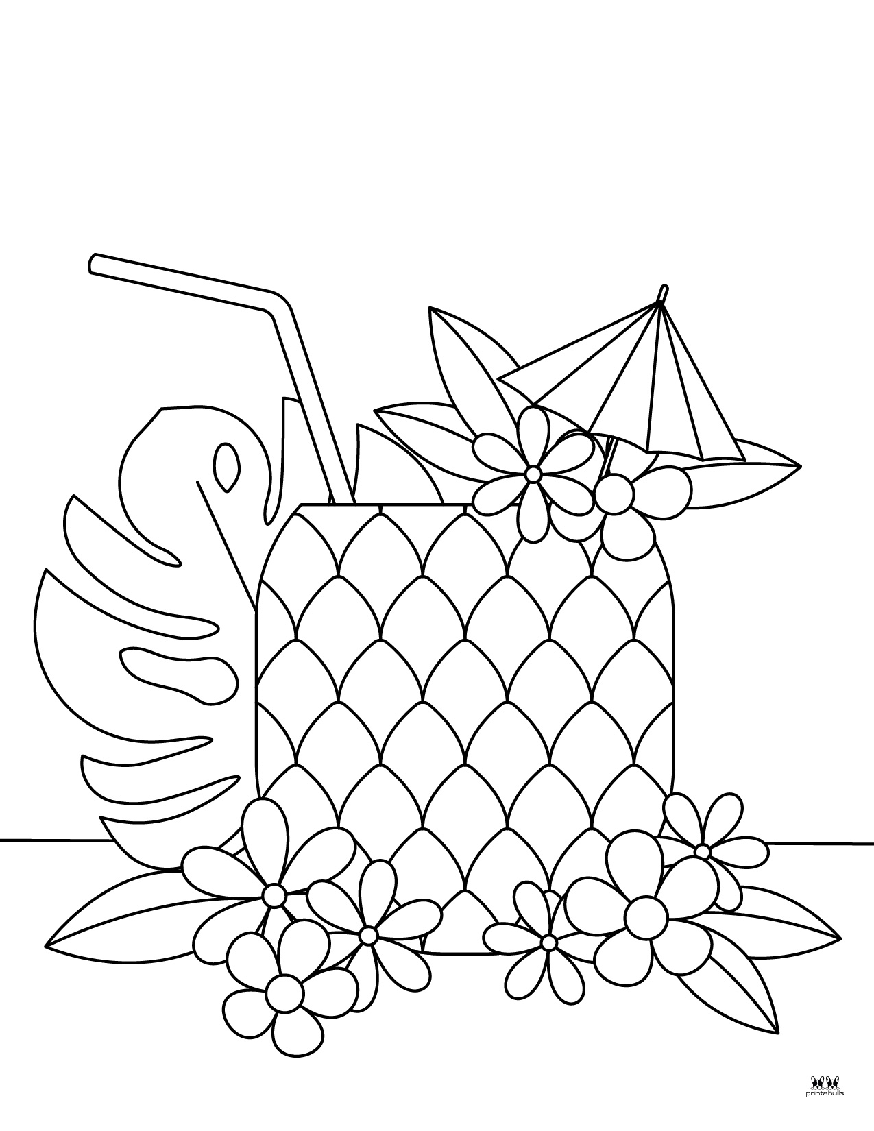 Pineapple Coloring Pages - 25 FREE Pages | Printabulls