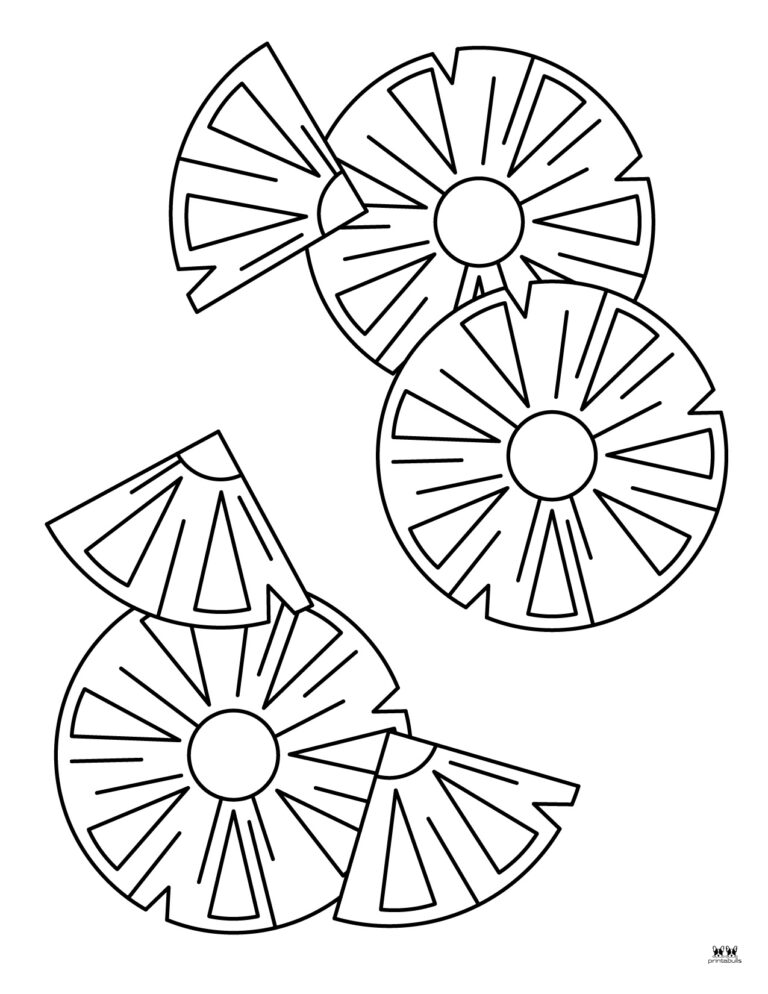 Pineapple Coloring Pages - 25 FREE Pages | Printabulls