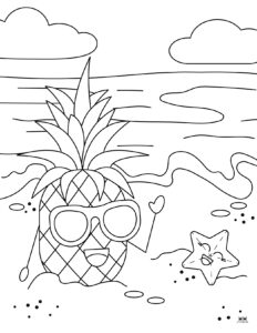 Pineapple Coloring Pages - 25 FREE Pages | Printabulls