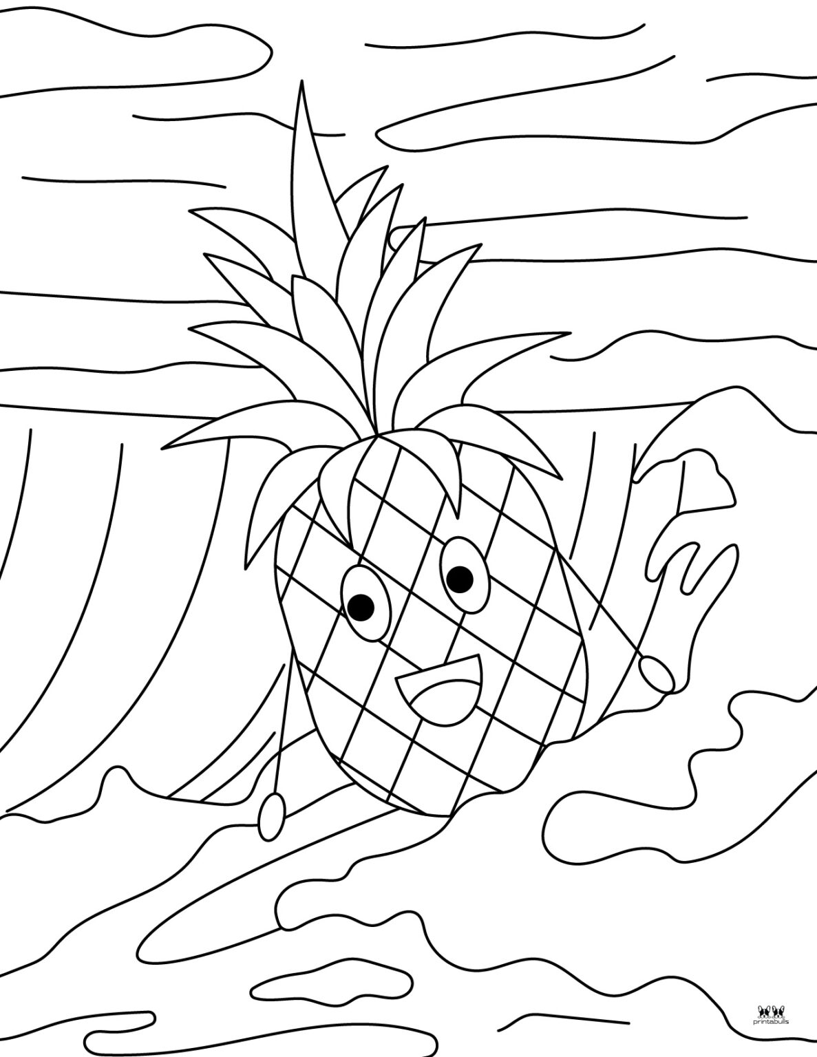 Pineapple Coloring Pages - 25 FREE Pages | Printabulls