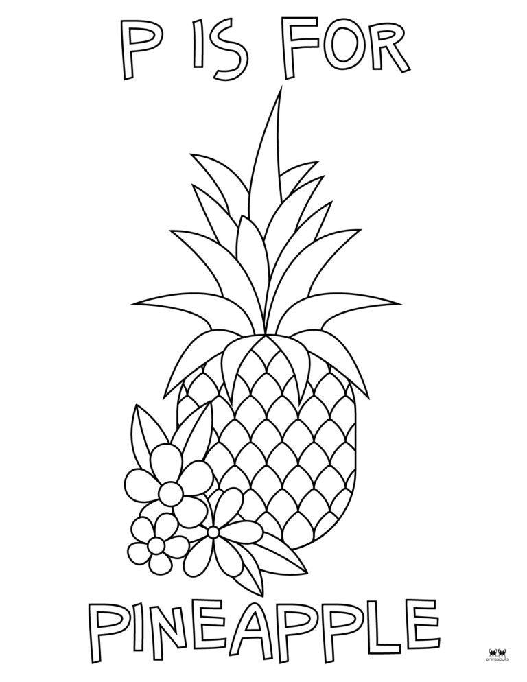 Pineapple Coloring Pages - 25 FREE Pages | Printabulls