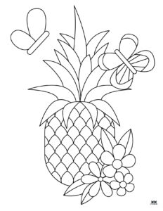 Pineapple Coloring Pages - 25 FREE Pages | Printabulls