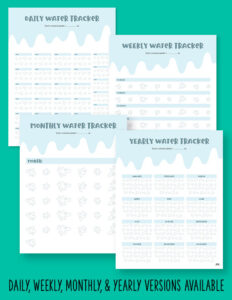 Water Trackers - 32 FREE Printables | Printabulls