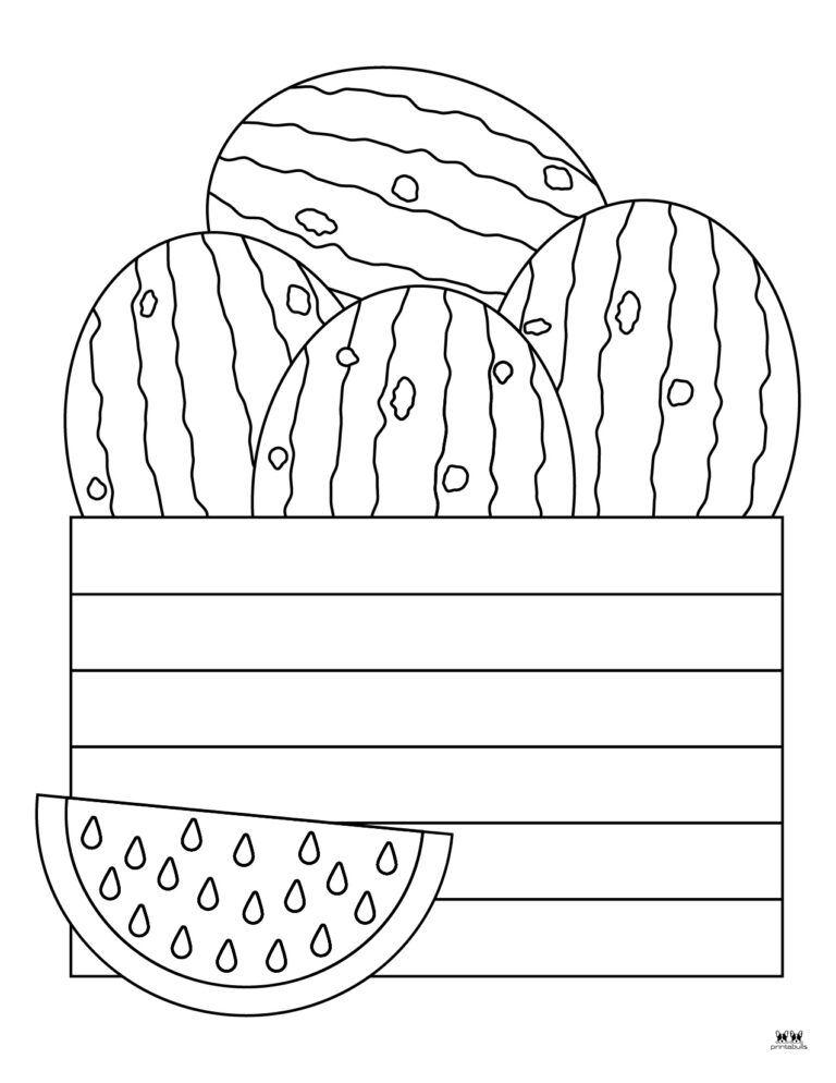 Watermelon Coloring Pages - 27 FREE Printables | Printabulls