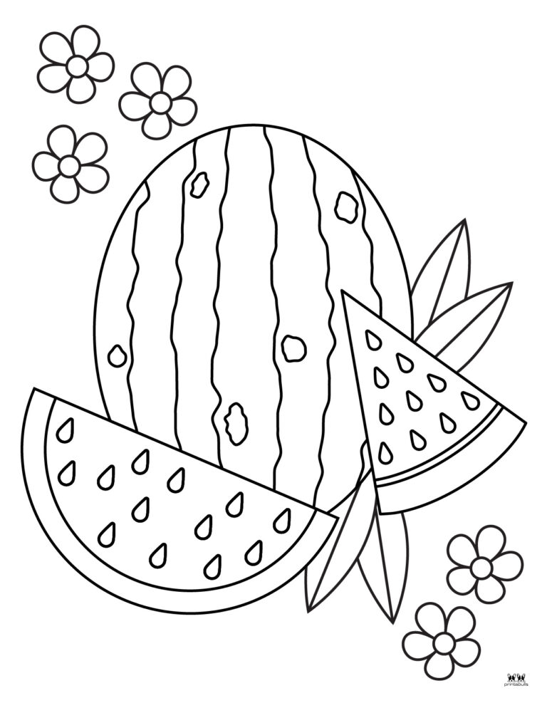 Watermelon Coloring Pages - 27 FREE Printables | Printabulls