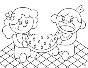 Watermelon Coloring Pages - 27 FREE Printables | Printabulls