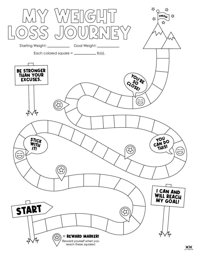 Weight Loss Trackers - 37 FREE Printables | Printabulls