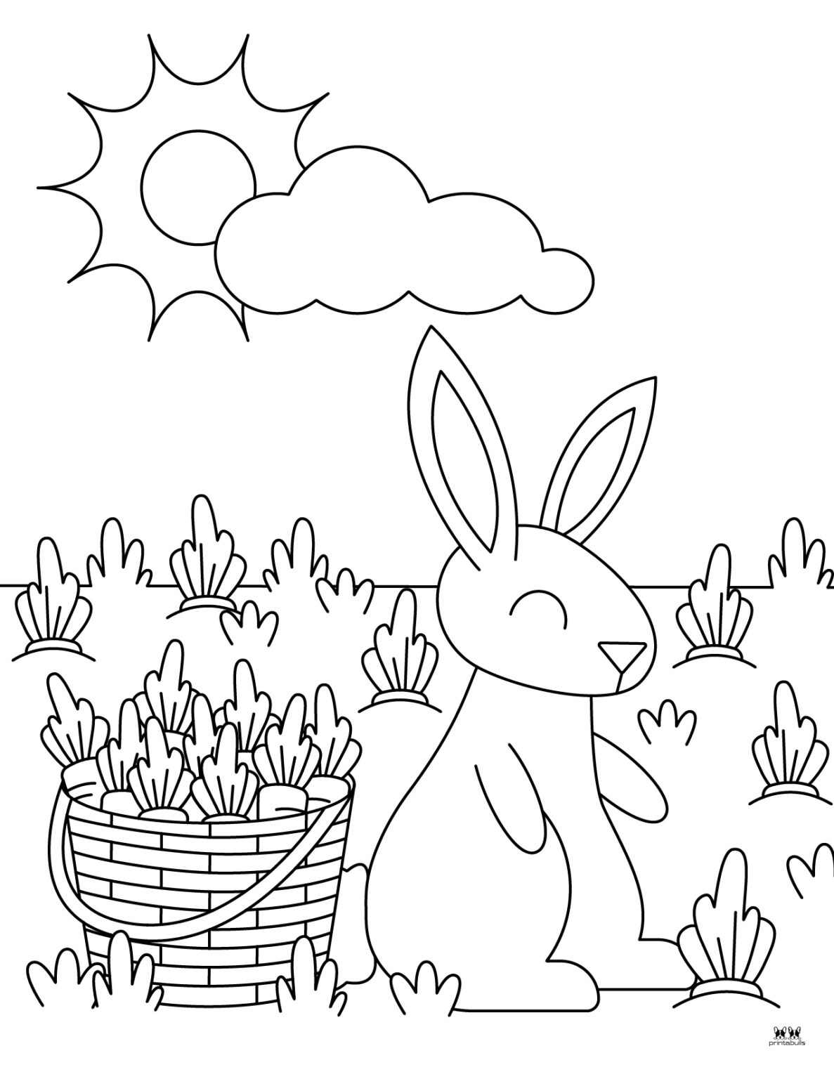 Bunny Coloring Pages - 28 FREE Pages | Printabulls