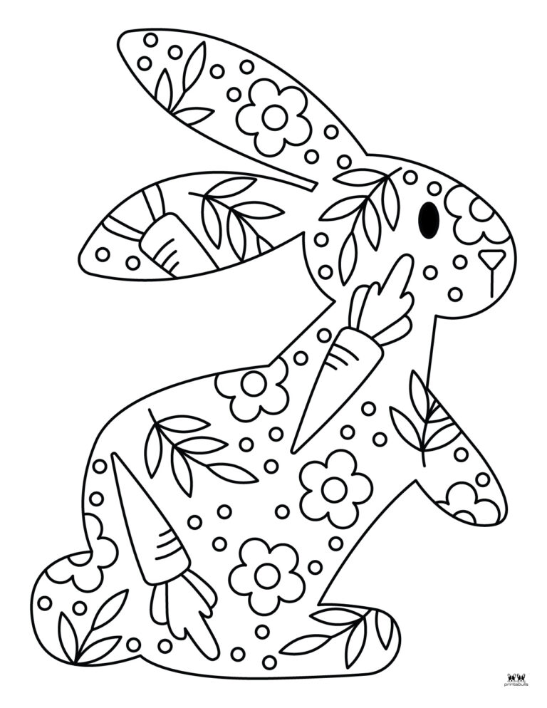 Bunny Coloring Pages - 28 FREE Pages | Printabulls