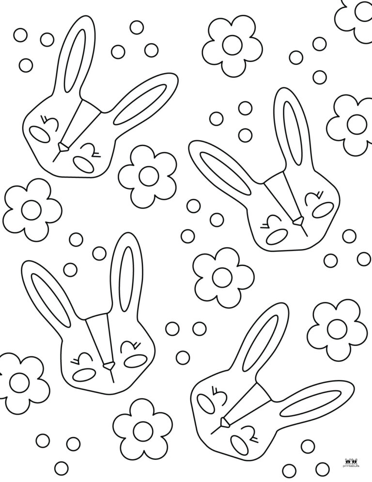 Bunny Coloring Pages - 28 FREE Pages | Printabulls