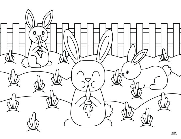 Bunny Coloring Pages - 28 FREE Pages | Printabulls