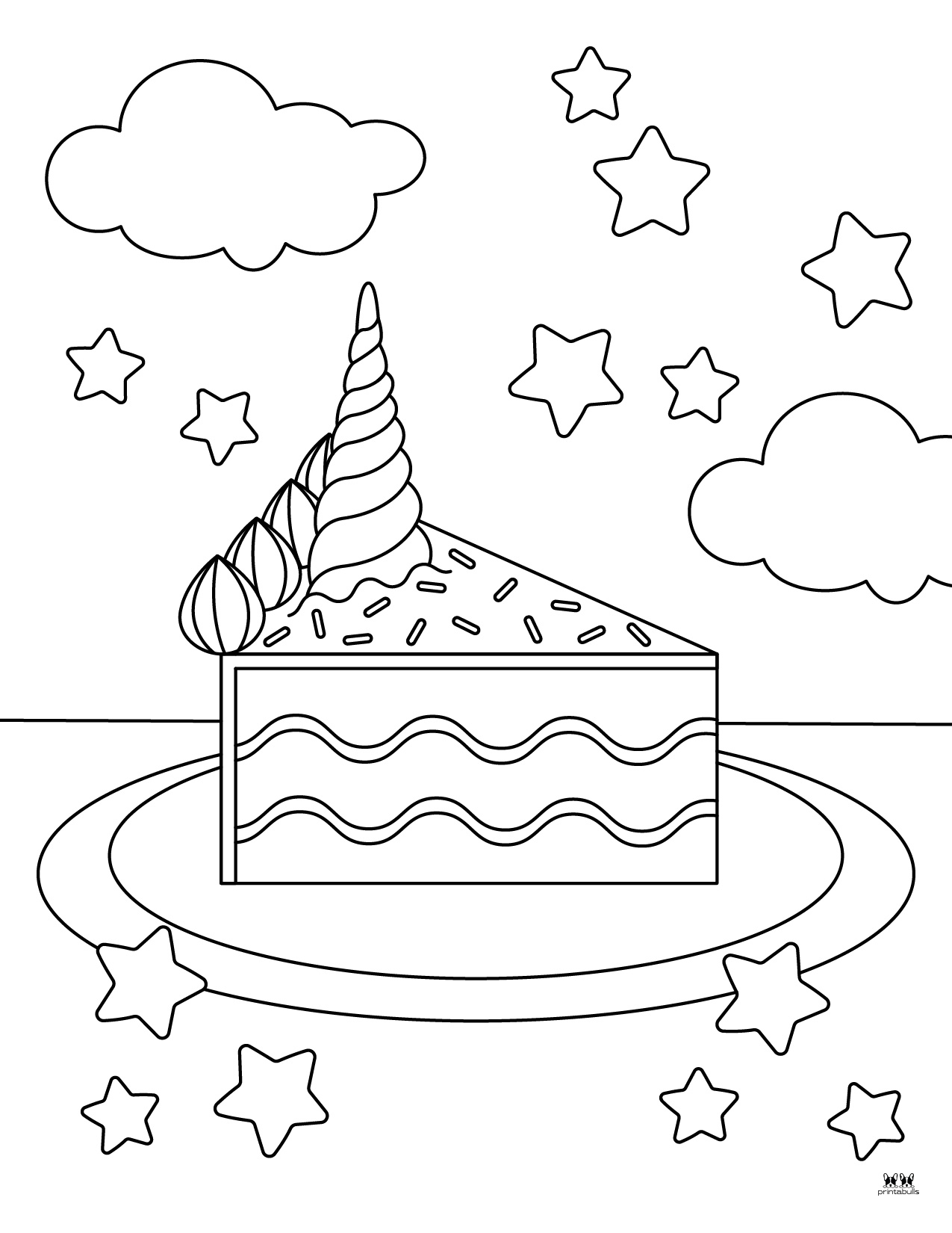 Cake Coloring Pages - 25 FREE Pages | Printabulls