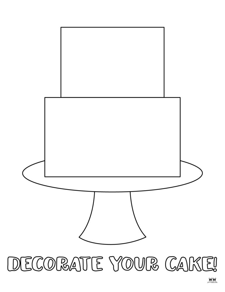 Cake Coloring Pages - 25 FREE Pages | Printabulls