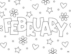 February Coloring Pages - 25 FREE Pages | Printabulls
