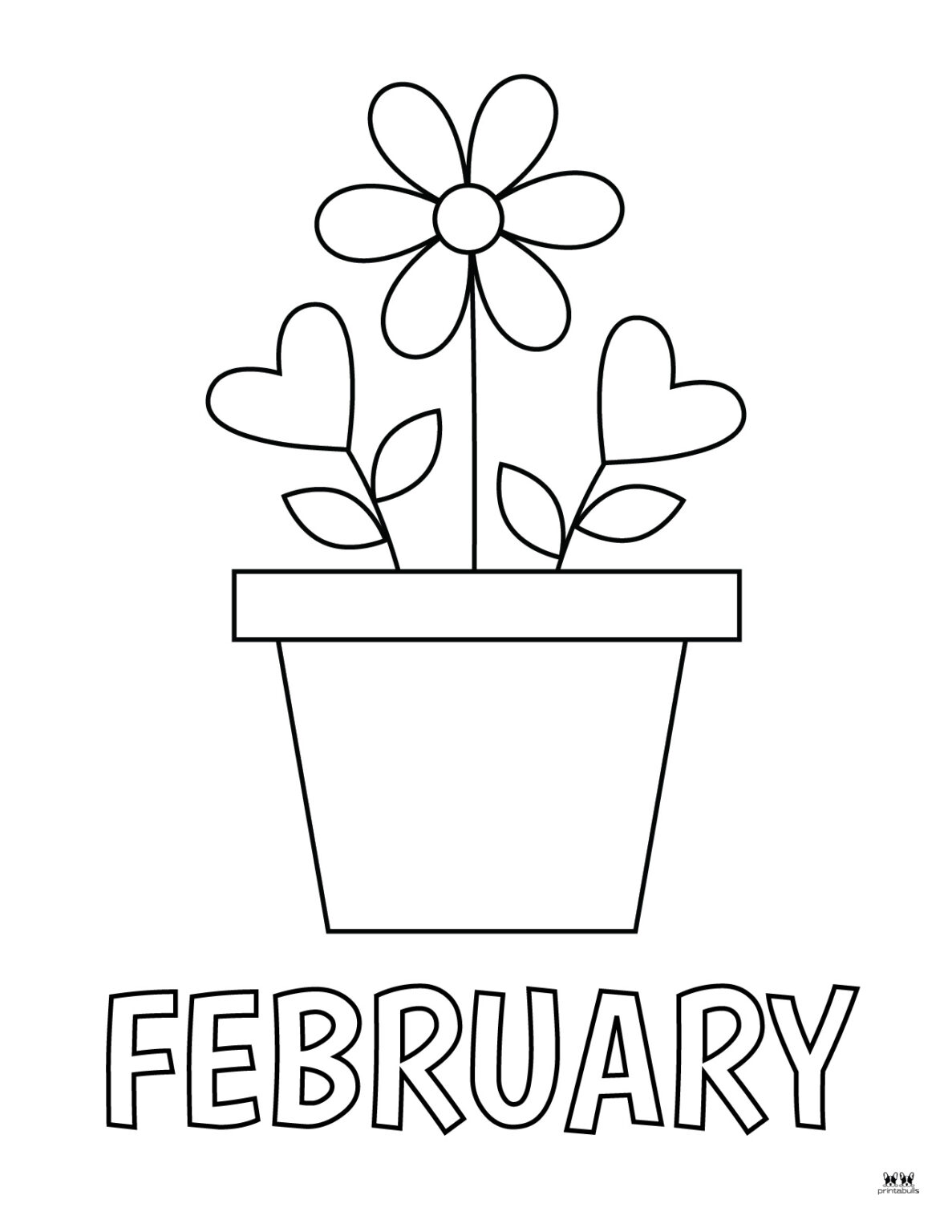 February Coloring Pages - 25 FREE Pages | Printabulls