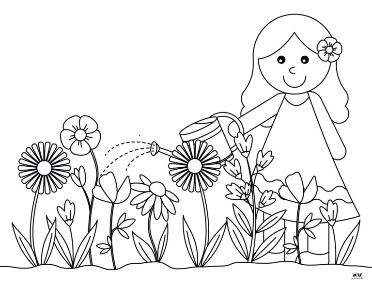 Flower Coloring Pages - 50 FREE Printable Pages | Printabulls