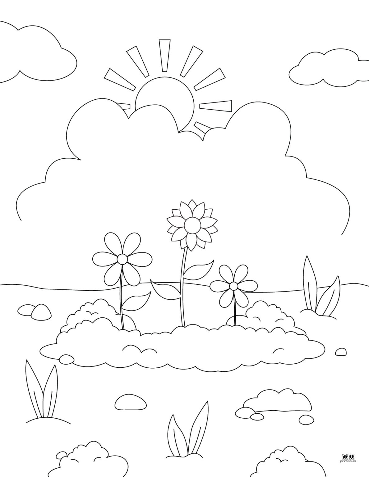 Flower Coloring Pages - 50 FREE Printable Pages | Printabulls