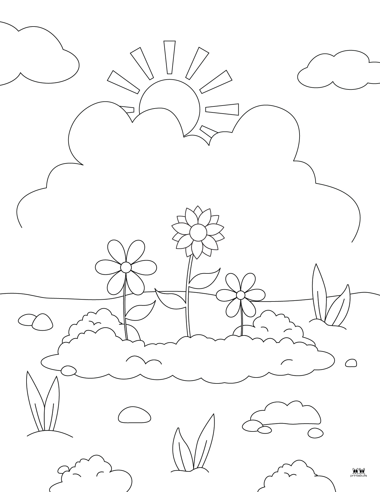 Flower Coloring Pages - 50 FREE Printable Pages | Printabulls