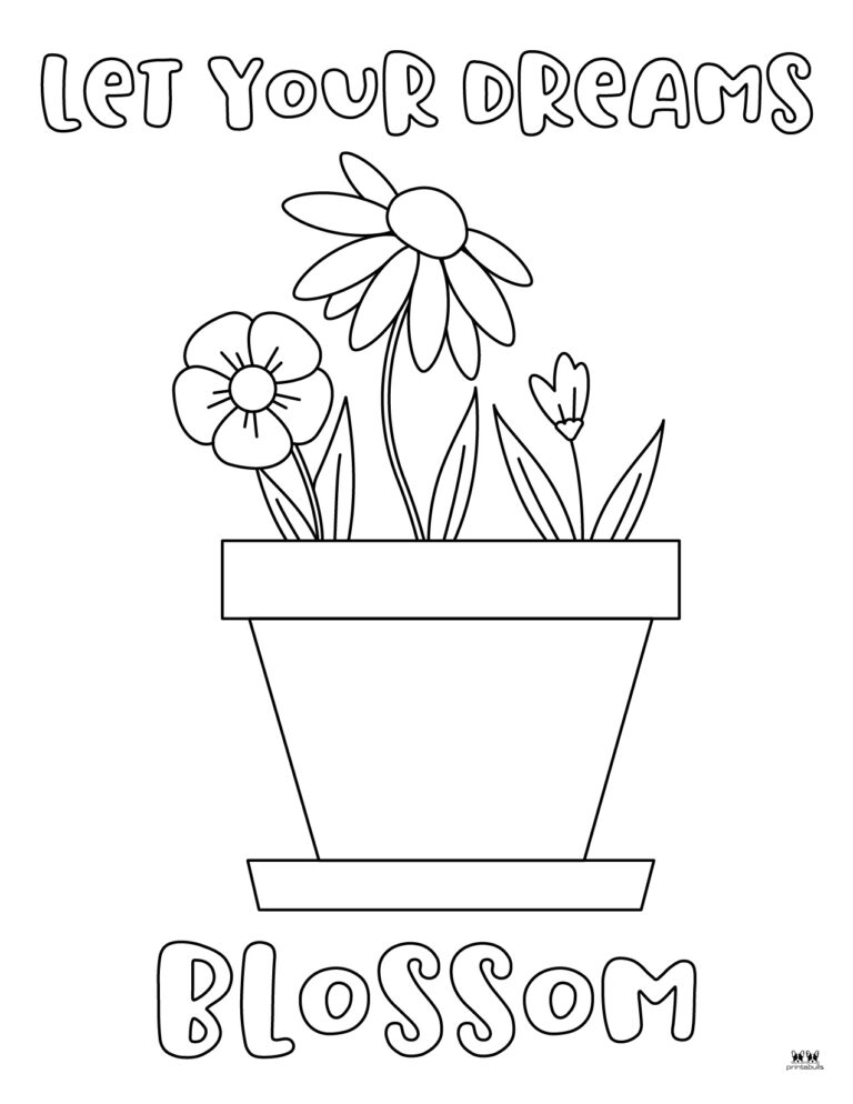 Flower Coloring Pages - 50 FREE Printable Pages | Printabulls