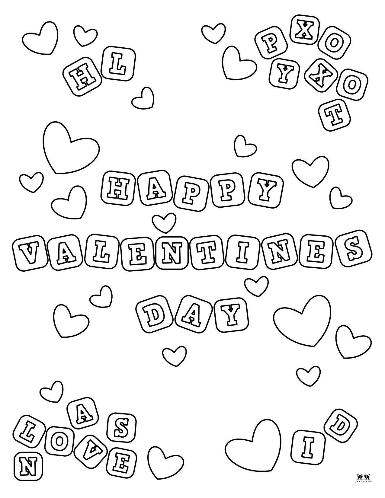 Happy Valentine's Day Coloring Pages - 34 Pages | Printabulls