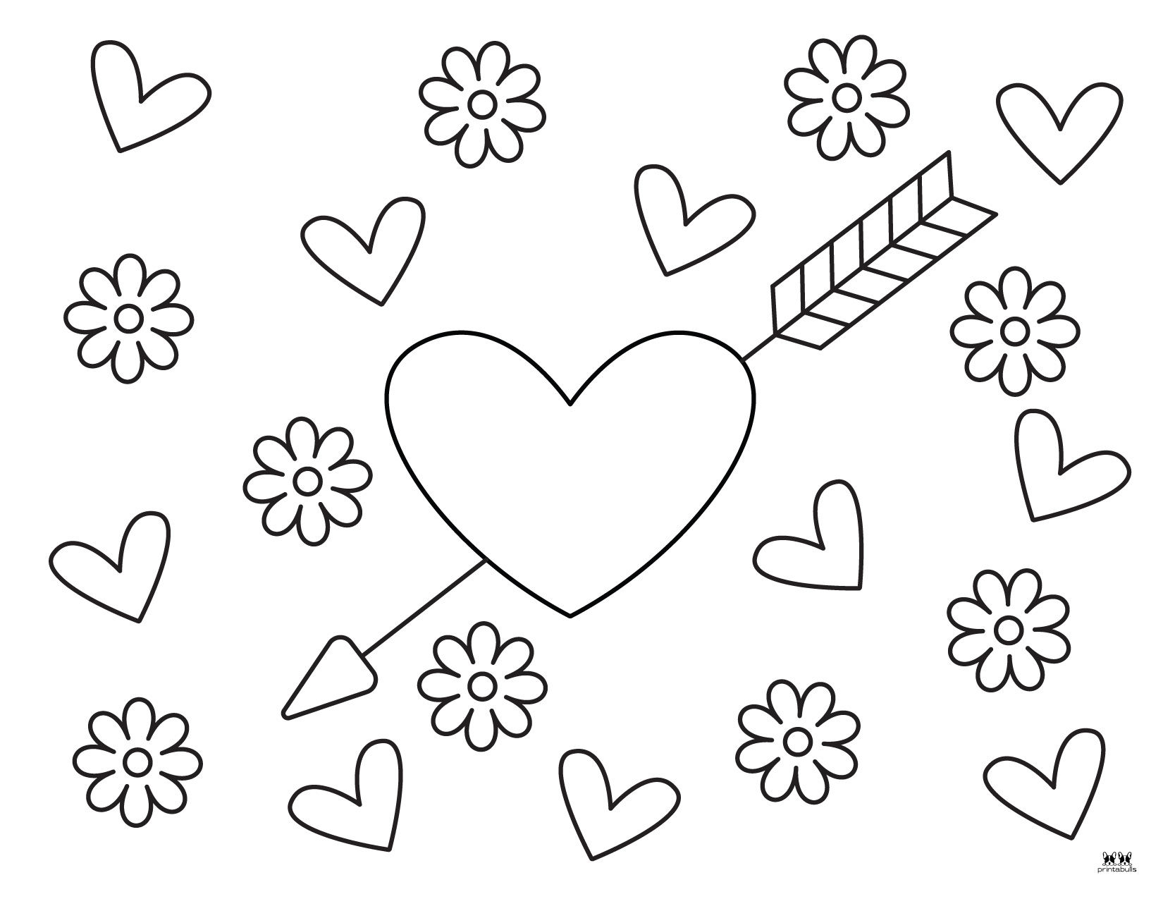 Heart Coloring Pages - 25 FREE Pages | Printabulls
