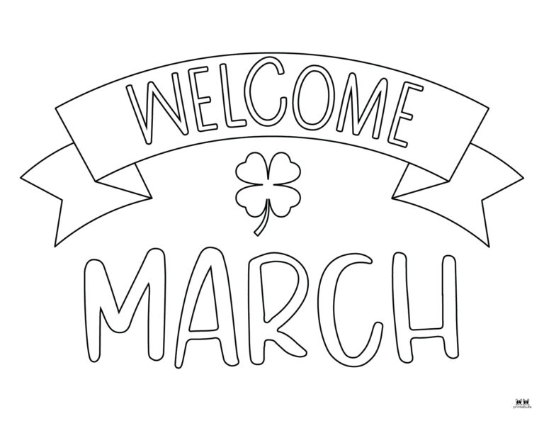 March Coloring Pages - 25 FREE Printable Pages | Printabulls