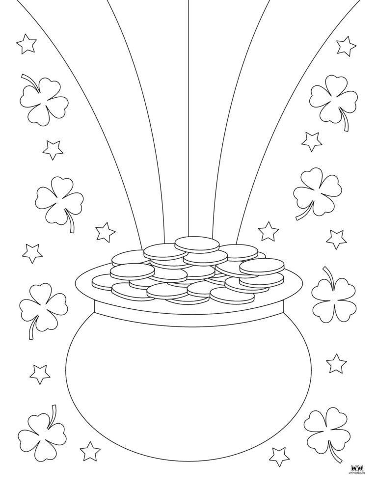 Pot of Gold Templates & Coloring Pages - 33 Pages | Printabulls