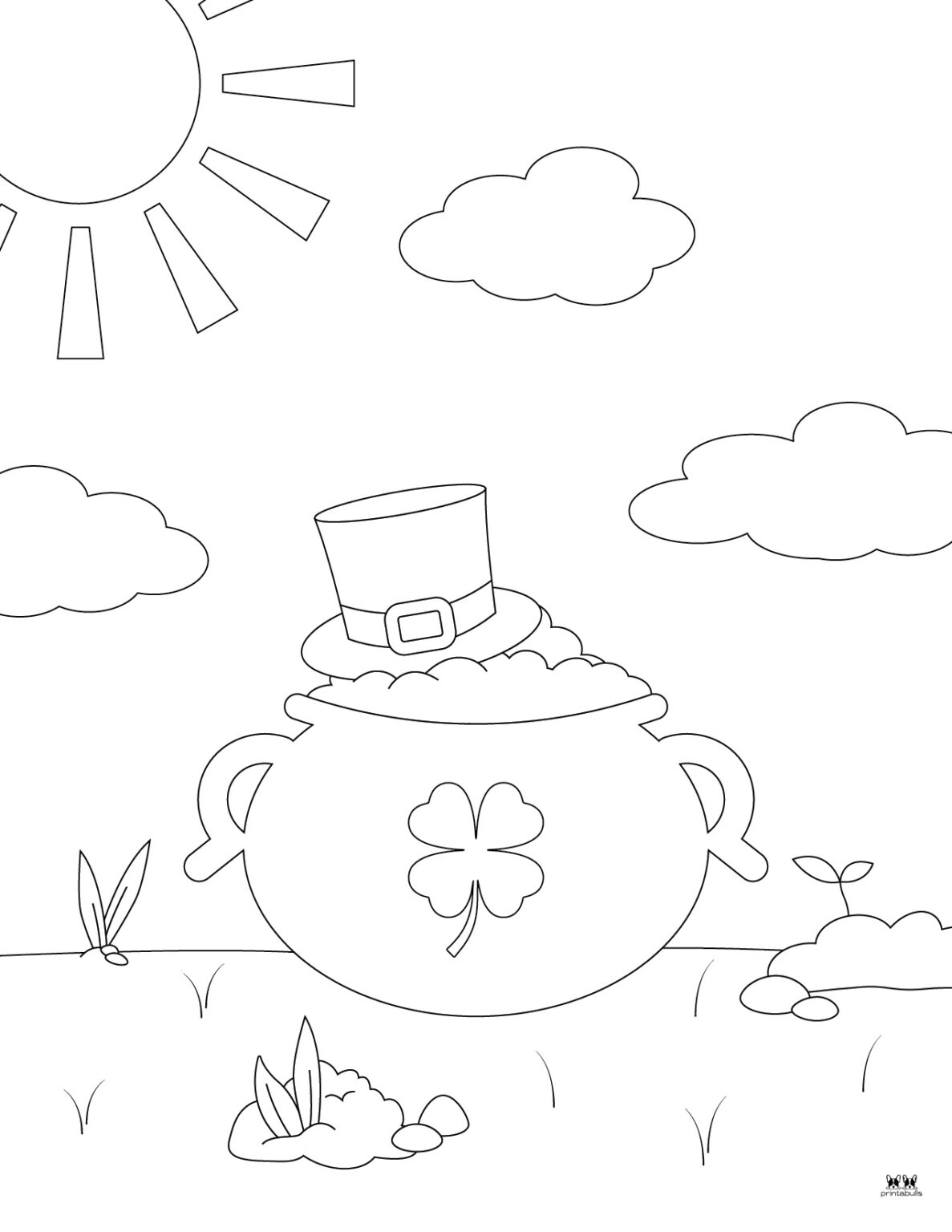 Pot of Gold Templates & Coloring Pages - 33 Pages | Printabulls