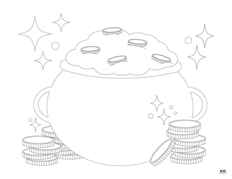 Pot of Gold Templates & Coloring Pages - 33 Pages | Printabulls