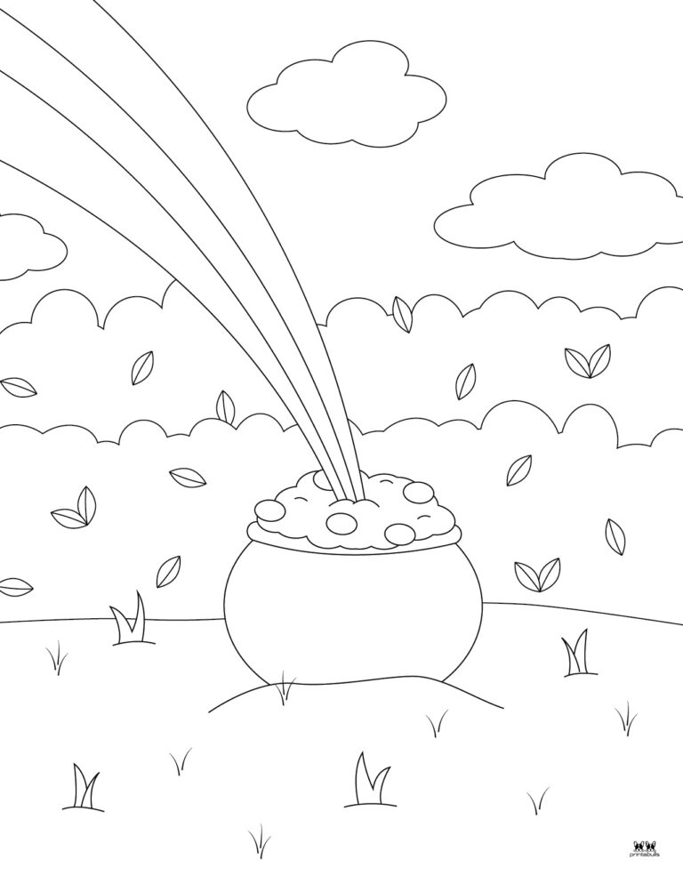 Pot of Gold Templates & Coloring Pages - 33 Pages | Printabulls