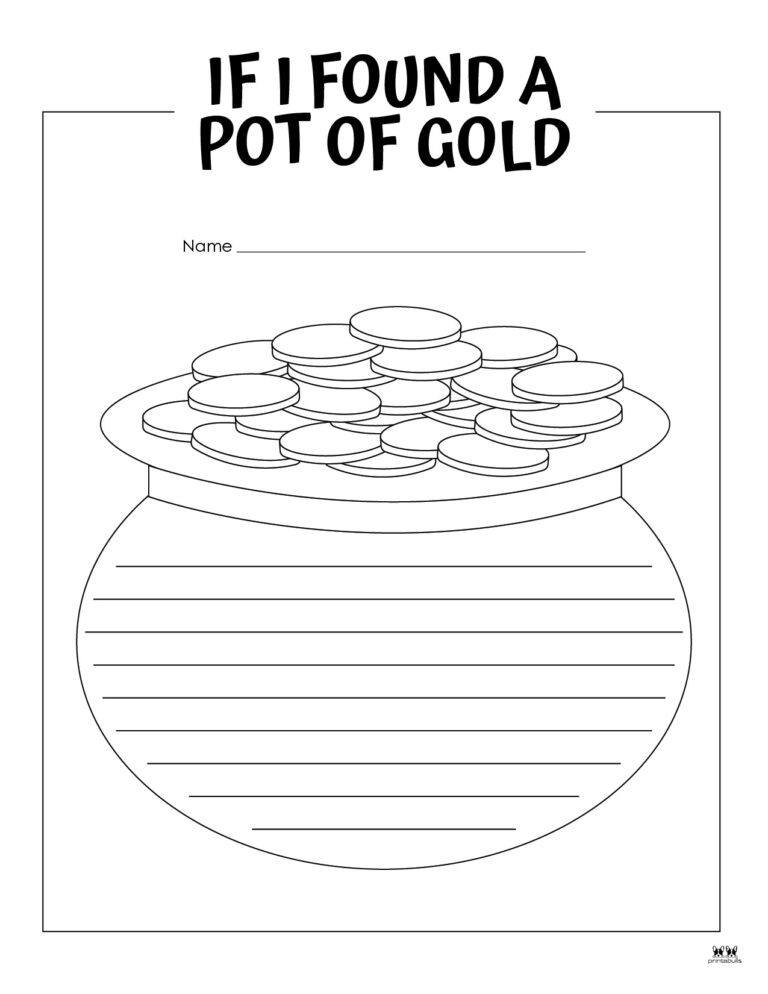 Pot of Gold Templates & Coloring Pages - 33 Pages | Printabulls